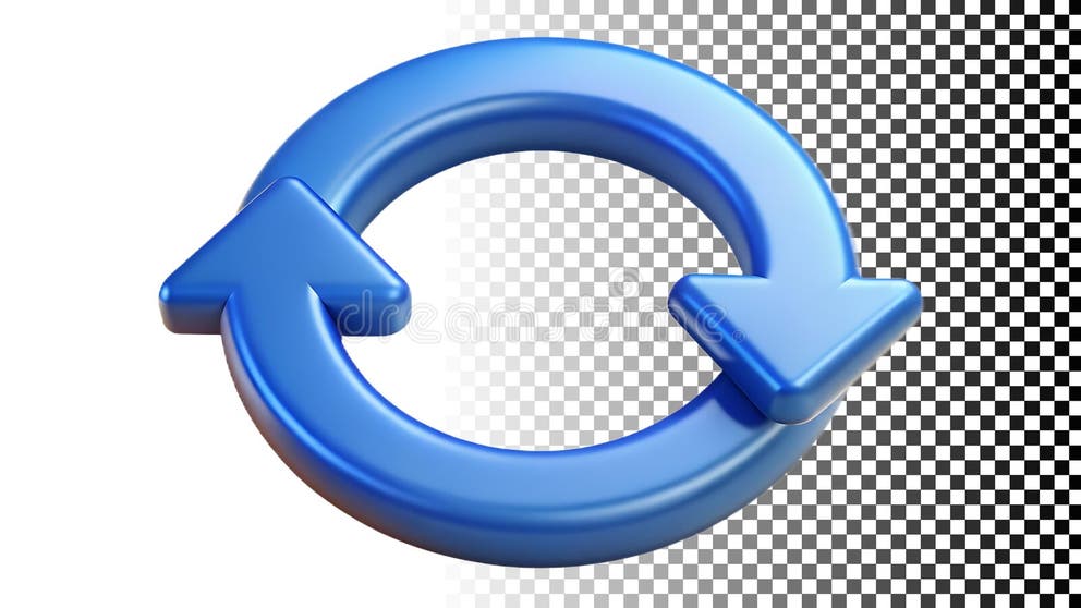 Blue Refresh Sync Icon Reload Update Circle Arrow Loop Recycle Png Transparent Image Generative ...