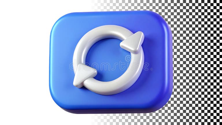 Blue Refresh Sync Icon Update Reload Circular Arrow Cycle Button Png ...