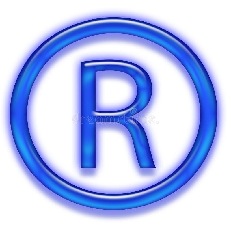 Blue Registered Trademark Symbol Stock Illustration - Illustration of ...