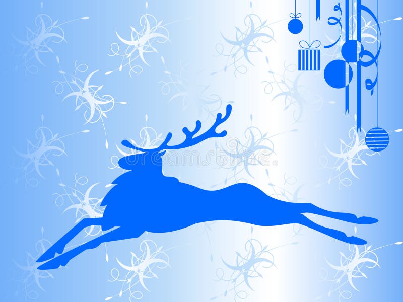 Blue reindeer stock vector. Illustration of animal, card - 27621603