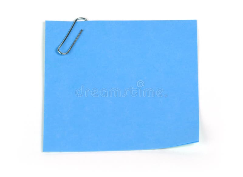 Post-it Note & Clip. stock image. Image of reminder - 3042531