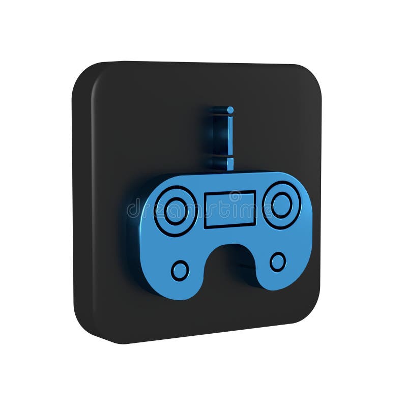 Blue Remote Control Icon Isolated on Transparent Background. Black ...