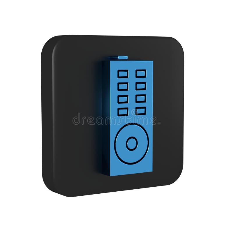 Blue Remote Control Icon Isolated on Transparent Background. Black ...