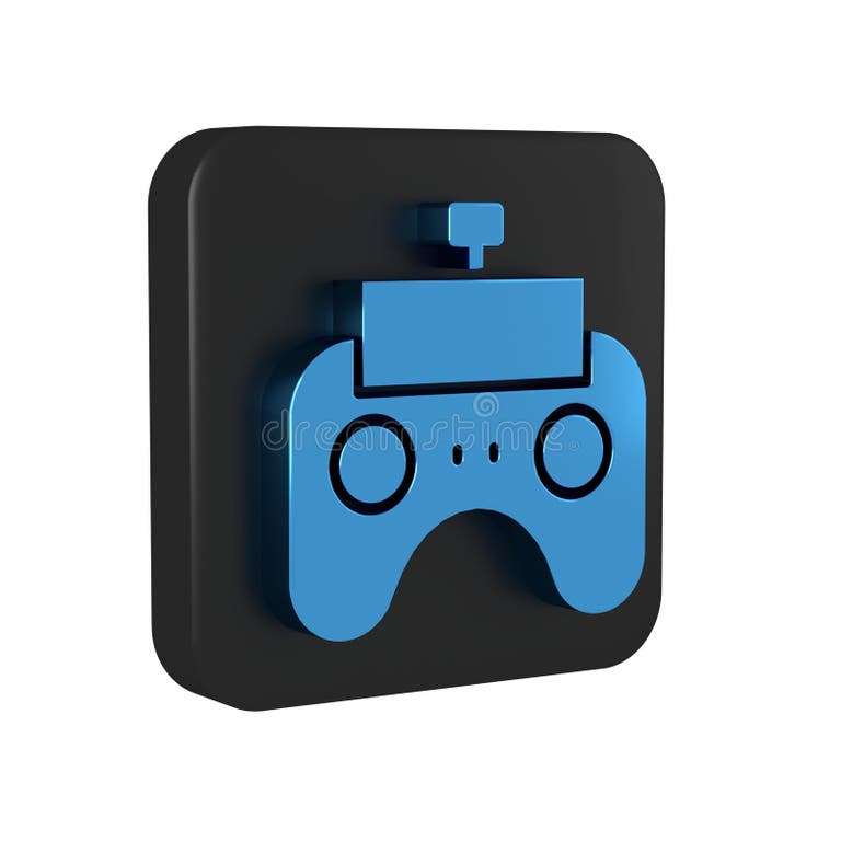 Blue Remote Control Icon Isolated on Transparent Background. Black ...