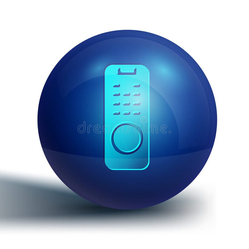 Blue Remote Control Icon Isolated on White Background. Blue Circle ...