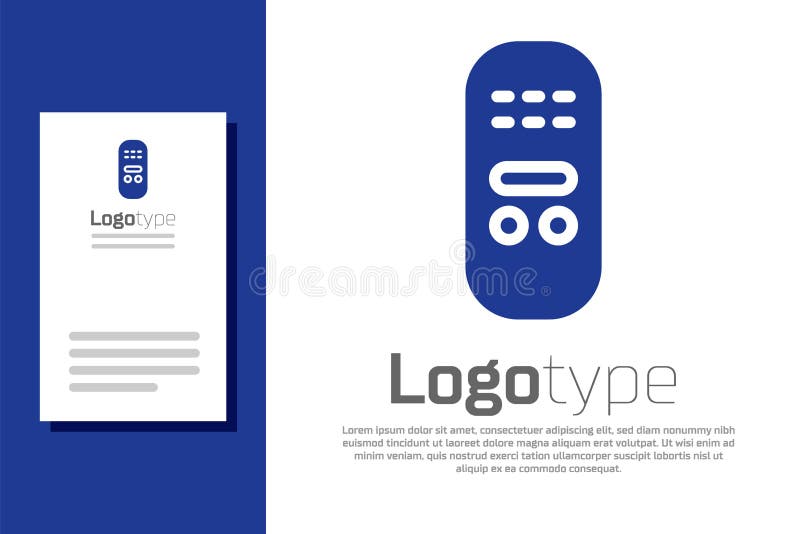 Blue Remote Control Icon Isolated on White Background. Logo Design ...