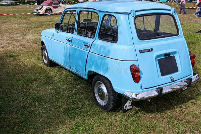 Blue Renault 4 Vintage Car Parked in a Park Editorial Stock Image ...