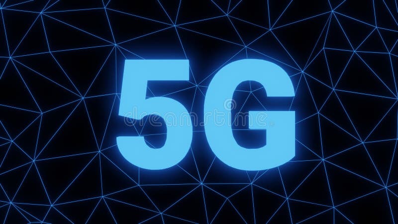 Blue Render 5G Network Internet Mobile Wireless Business Concept Stock ...