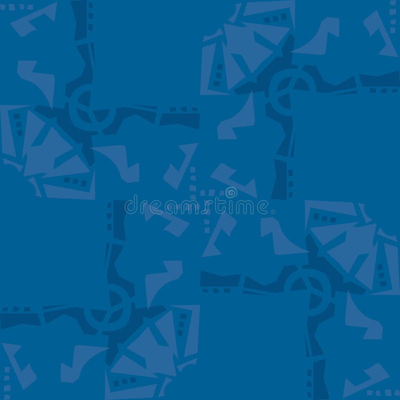 Blue Repeating Rectangular Shapes Stock Illustration - Illustration of ...