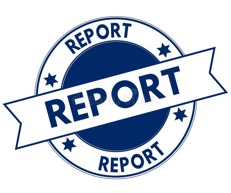 Blue REPORT stamp. stock illustration. Illustration of sign - 103755490