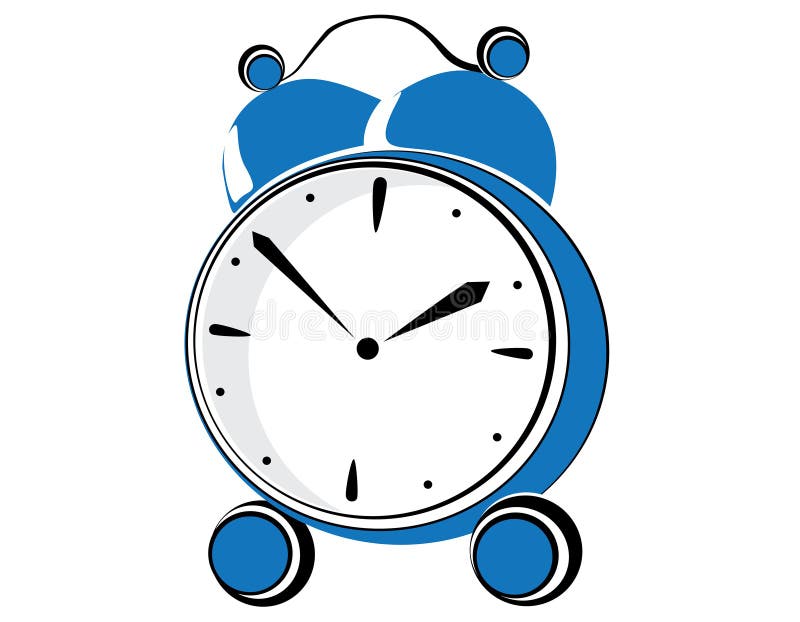 Blue retro alarm clock stock vector. Illustration of show - 49206810 Blue retro alarm clock stock vector. Illustration of show - 49206810