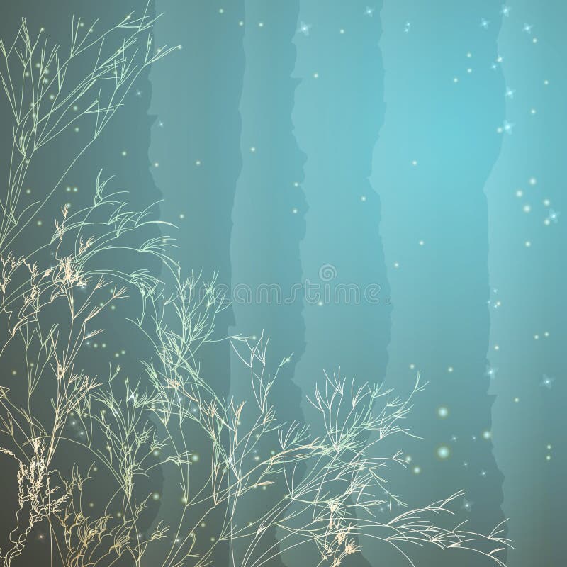 Retro Frame Background with Abstract Trees Stock Vector - Illustration ...