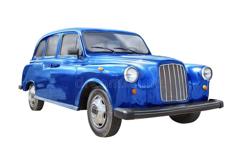 Blue retro car on white stock photo. Image of model - 274695822
