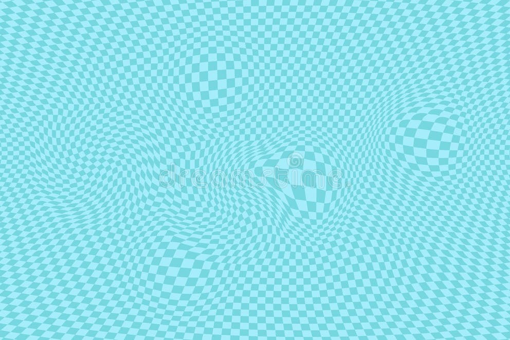 Blue Retro Psychedelic Checkerboard Pattern. Stock Vector ...