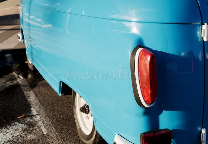Blue retro van stock image. Image of antique, blue, vehicle - 294495361
