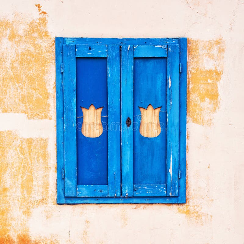 Blue retro window stock photo. Image of color, blue, idyllic - 60144468