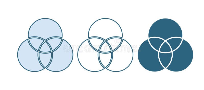 Blue RGB and CMYK Color Mixing Icon Isolated on White Background ...