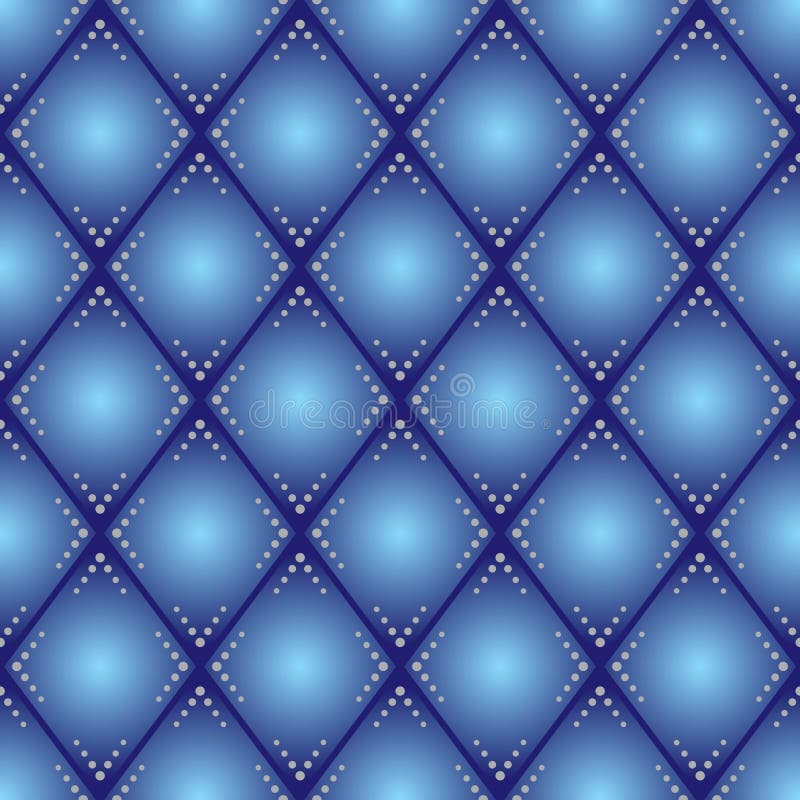 Blue Rhombus Seamless Pattern - Vector Stock Vector - Illustration of ...