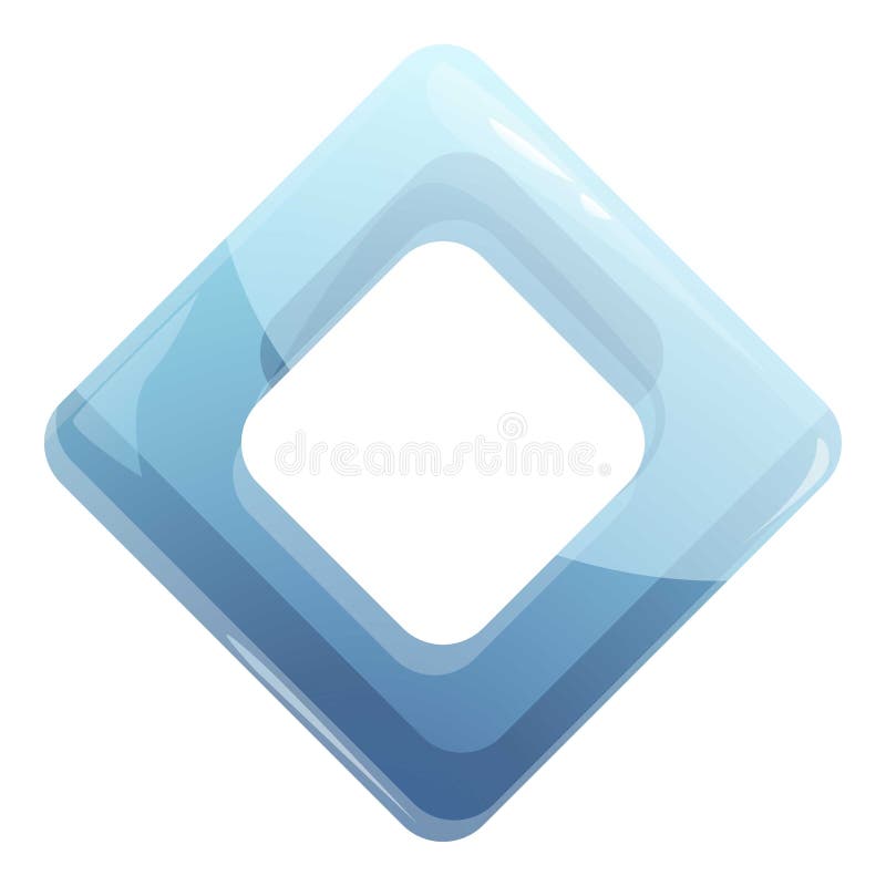 Blue Rhombus Shape with Rounded Corners Creating Frame Stock Vector ...