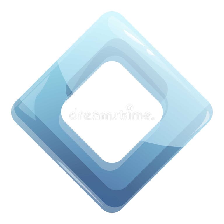 Blue Rhombus Shape with Rounded Corners Creating Frame Stock Vector ...
