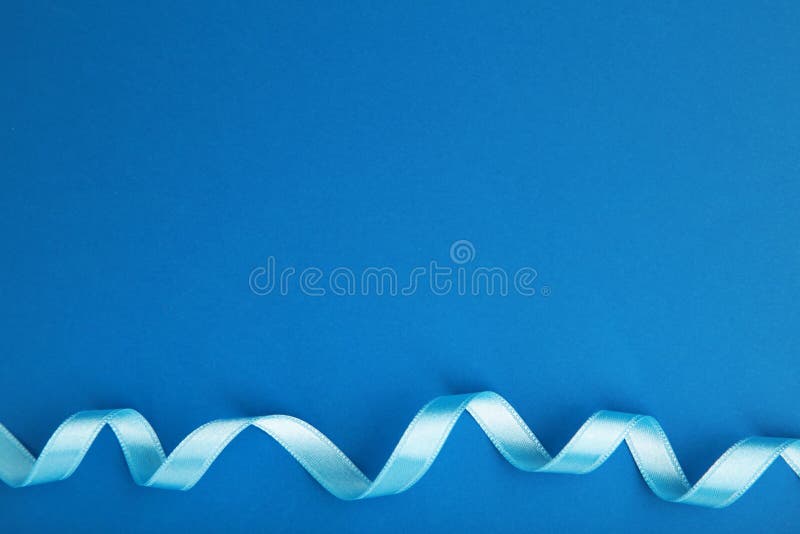 Blue Ribbon on Blue Background with Clipping Path Stock Photo - Image ...