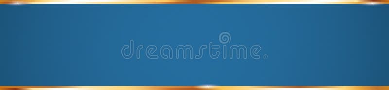 Blue Ribbon Banner with Gold Frame Stock Vector - Illustration of ...