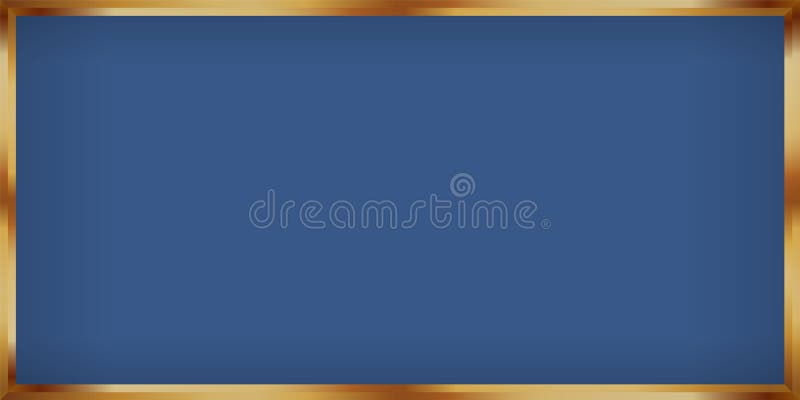 Blue Ribbon Banner with Gold Frame Stock Vector - Illustration of ...