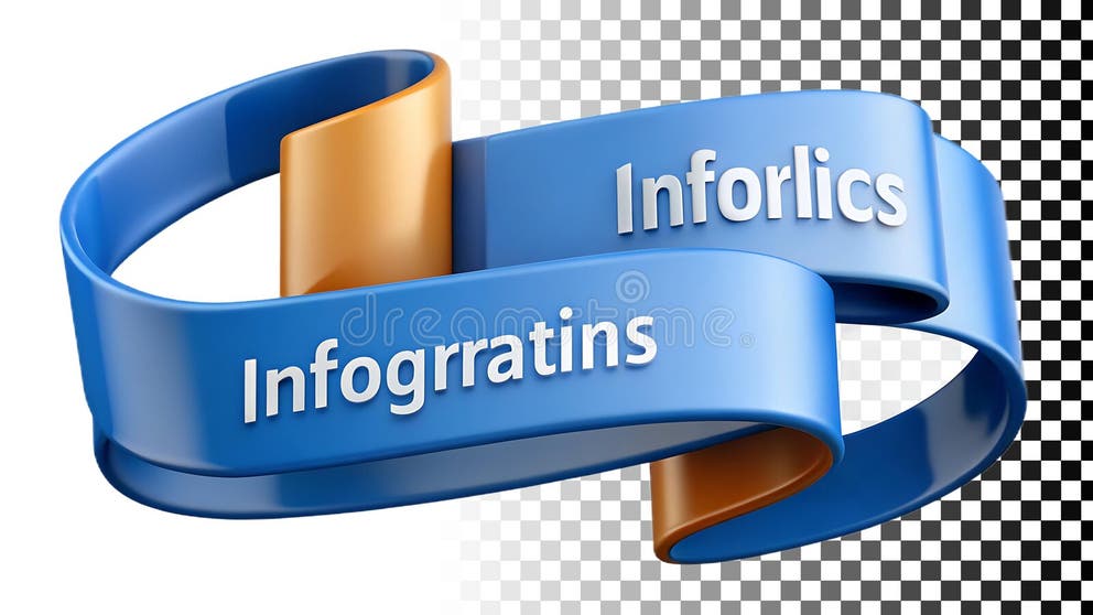 Information Ribbon Banner, Data and Knowledge Message Illustration Png ...