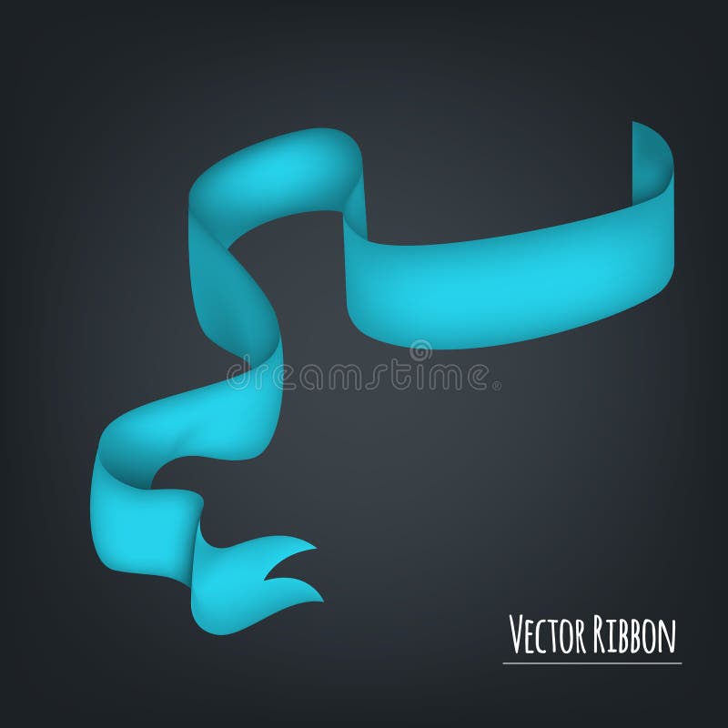Blue Ribbon Banners and Design Element. Vector Illustration Stock ...