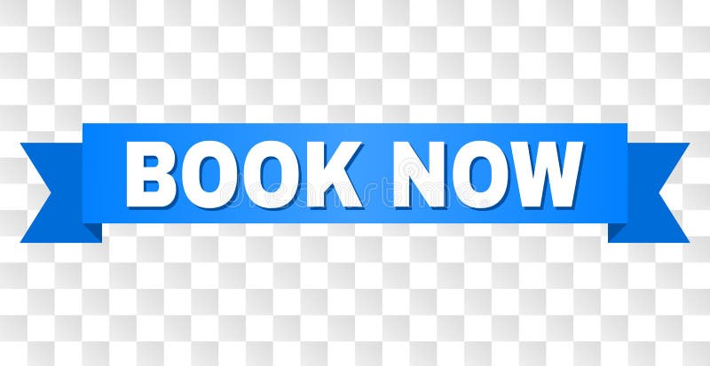 Blue Ribbon With BOOK NOW Text Stock Vector - Illustration of design ...