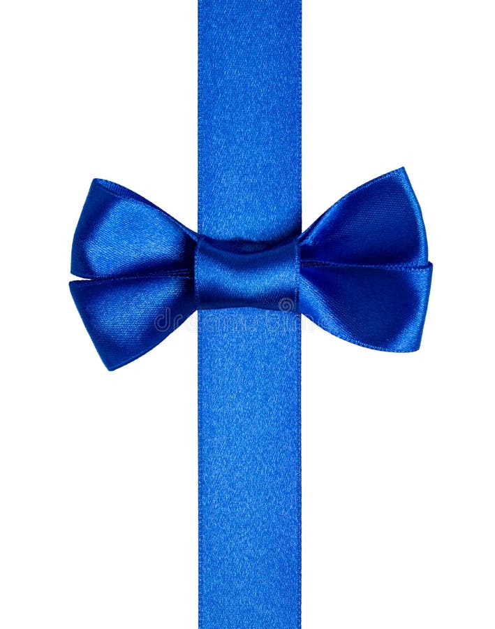 Handmade Blue Ribbon Bow Horizontal Border Stock Image - Image of ...