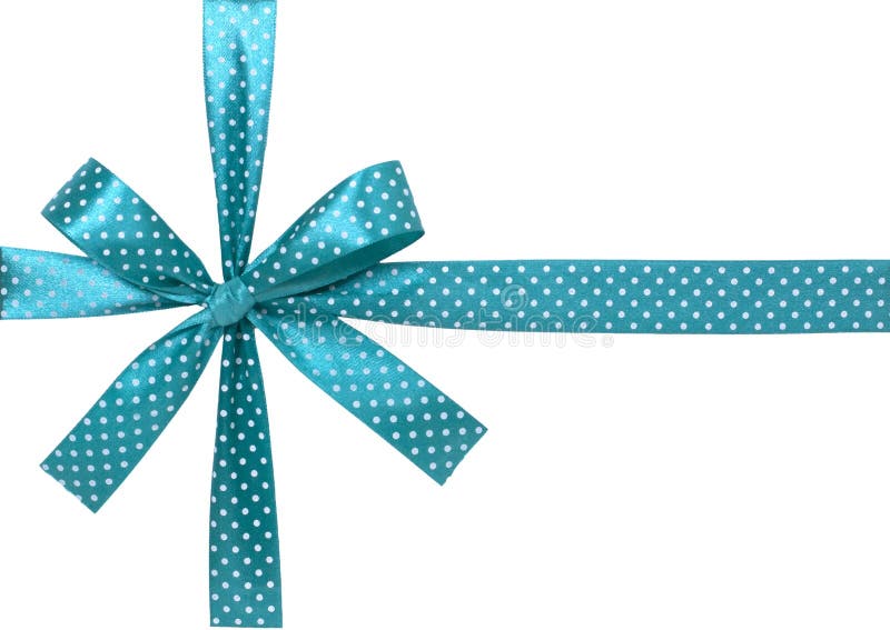 Blue Ribbon with Bow on White Stock Image - Image of design, color ...