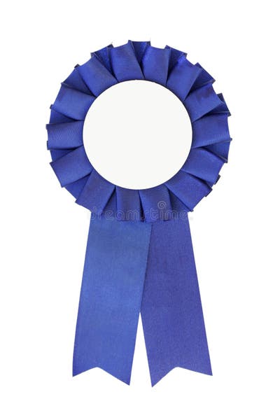 Blue Ribbon close-up stock photo. Image of blue, achievement - 2493888