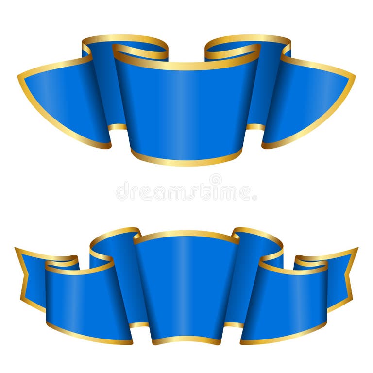 Blue ribbon collection stock vector. Illustration of award - 23224728