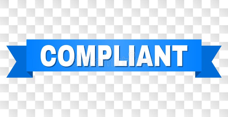 Compliant Blue Strokes Symbol Horizontal Stock Illustration ...