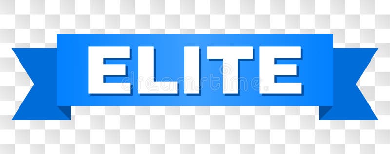 Blue Ribbon with ELITE Text Stock Vector - Illustration of blue, unique ...