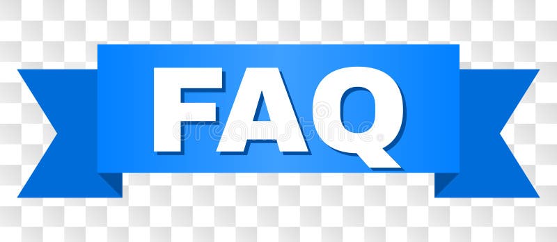 Blue Ribbon with FAQ Title stock vector. Illustration of abstract ...
