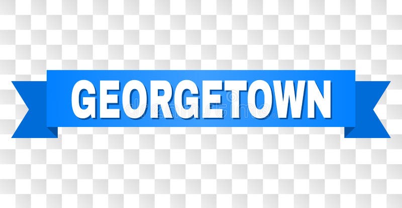 Blue Ribbon with GEORGETOWN Text Stock Vector - Illustration of element ...
