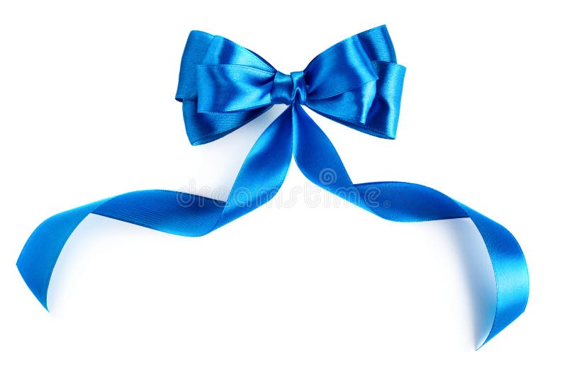 Blue Simple Tied Ribbon Bow Composition Stock Photo - Image of handmade ...