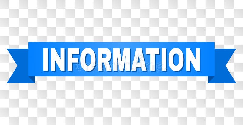 Blue Ribbon with INFORMATION Text Stock Vector - Illustration of text ...