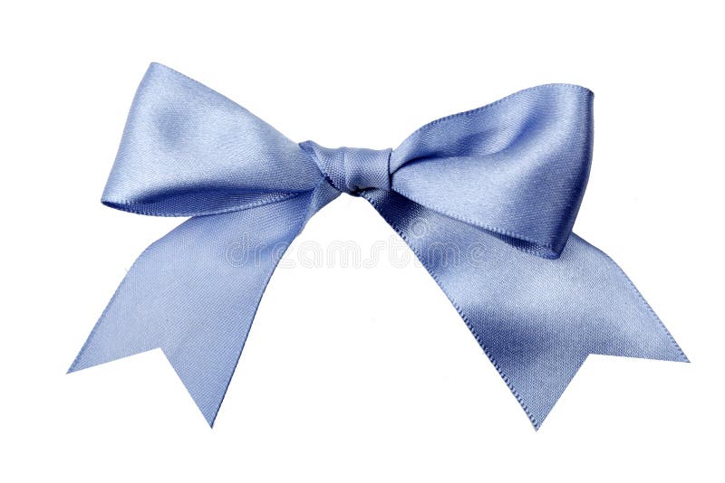 Blue Simple Tied Ribbon Bow Composition Stock Photo - Image of handmade ...