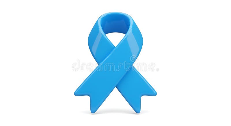 Blue Ribbon in a Looped Formation, Symbolizing Awareness and Support ...