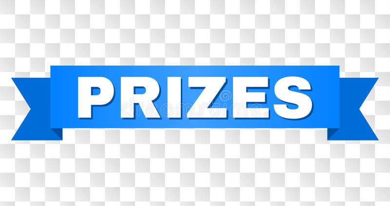 Blue Ribbon with PRIZES Text Stock Vector - Illustration of sticker ...