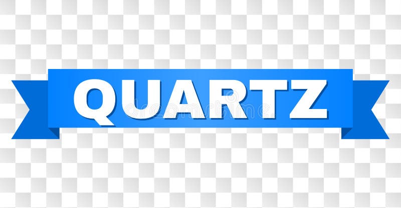 Blue Ribbon with QUARTZ Caption Stock Vector - Illustration of band ...