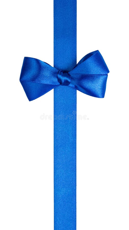 Blue Simple Tied Ribbon Bow Composition Stock Photo - Image of handmade ...