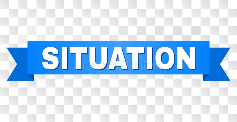 Blue Ribbon with SITUATION Title Stock Vector - Illustration of design ...