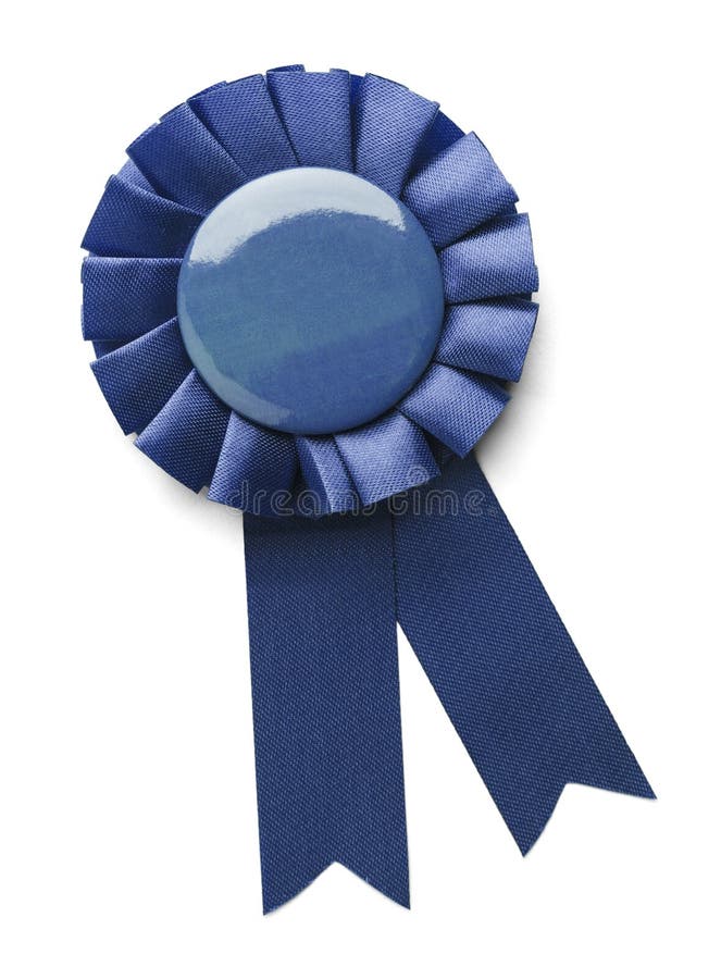 Blue Ribbon Award (with Clipping Path) Stock Image - Image of ...
