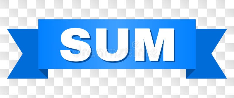 Blue Ribbon with SUM Title stock vector. Illustration of design - 138520979