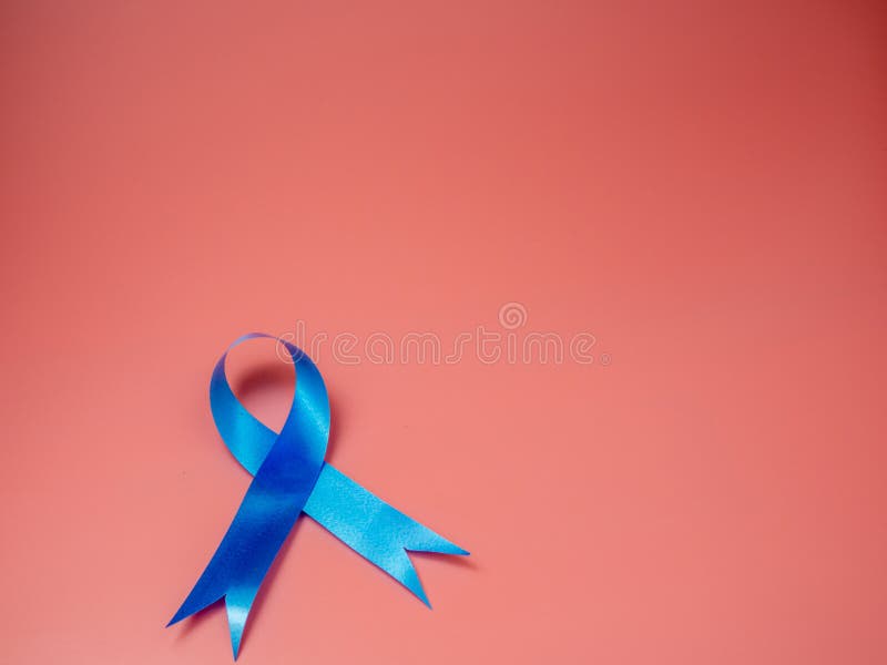 Blue Ribbon Symbol for Prostate Cancer Stock Image - Image of denim ...