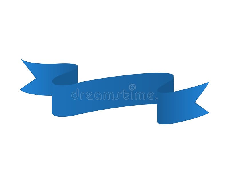 Blue Ribbon Template Banner Element Stock Vector - Illustration of ...